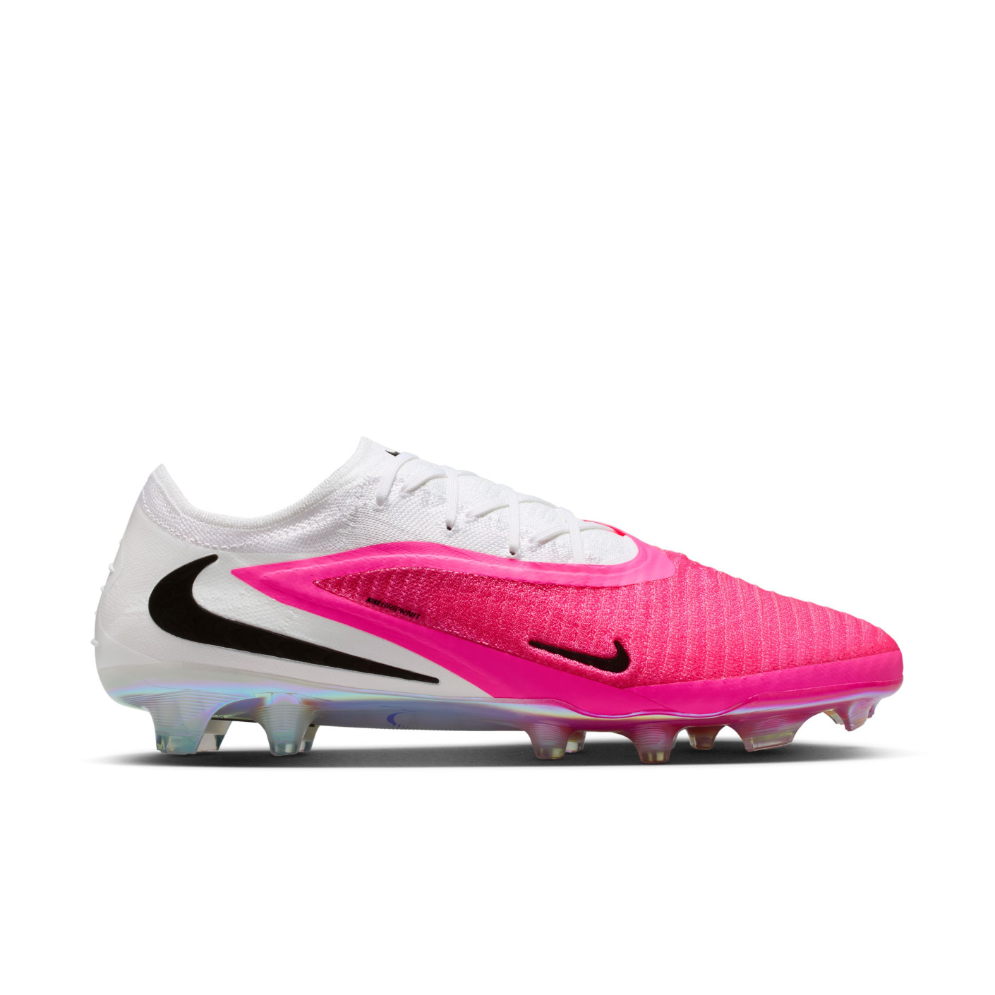 Nike Phantom 6 Low Elite (FG) Gras Voetbalschoenen Wit Felroze Zwart ...