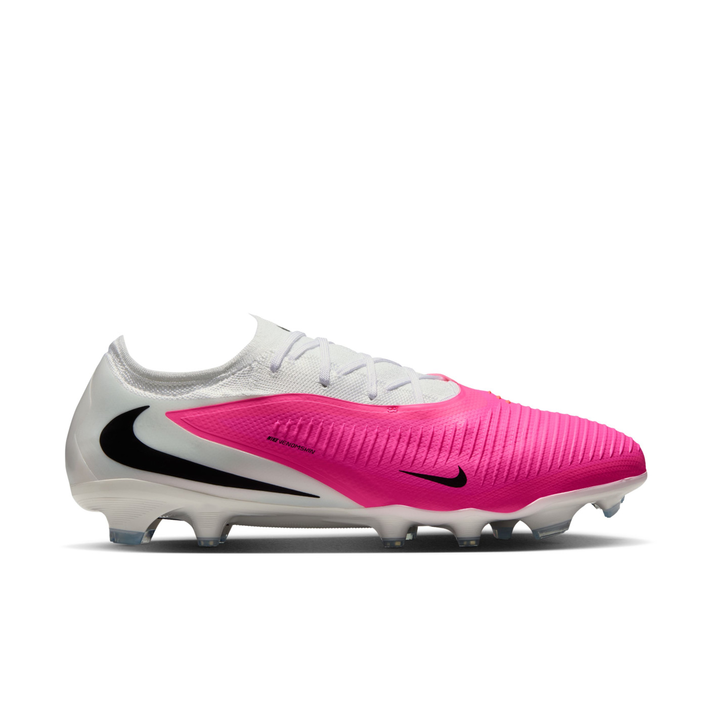 Nike Phantom 6 Low Pro (FG) Gras Voetbalschoenen Wit Felroze Zwart ...